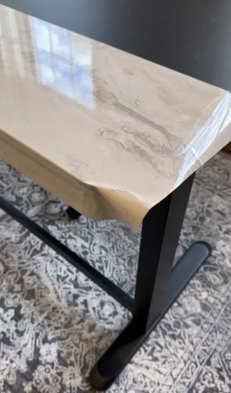 Easy DIY Standing Desk Cover Design Upgrade - ourhomebecoming.com